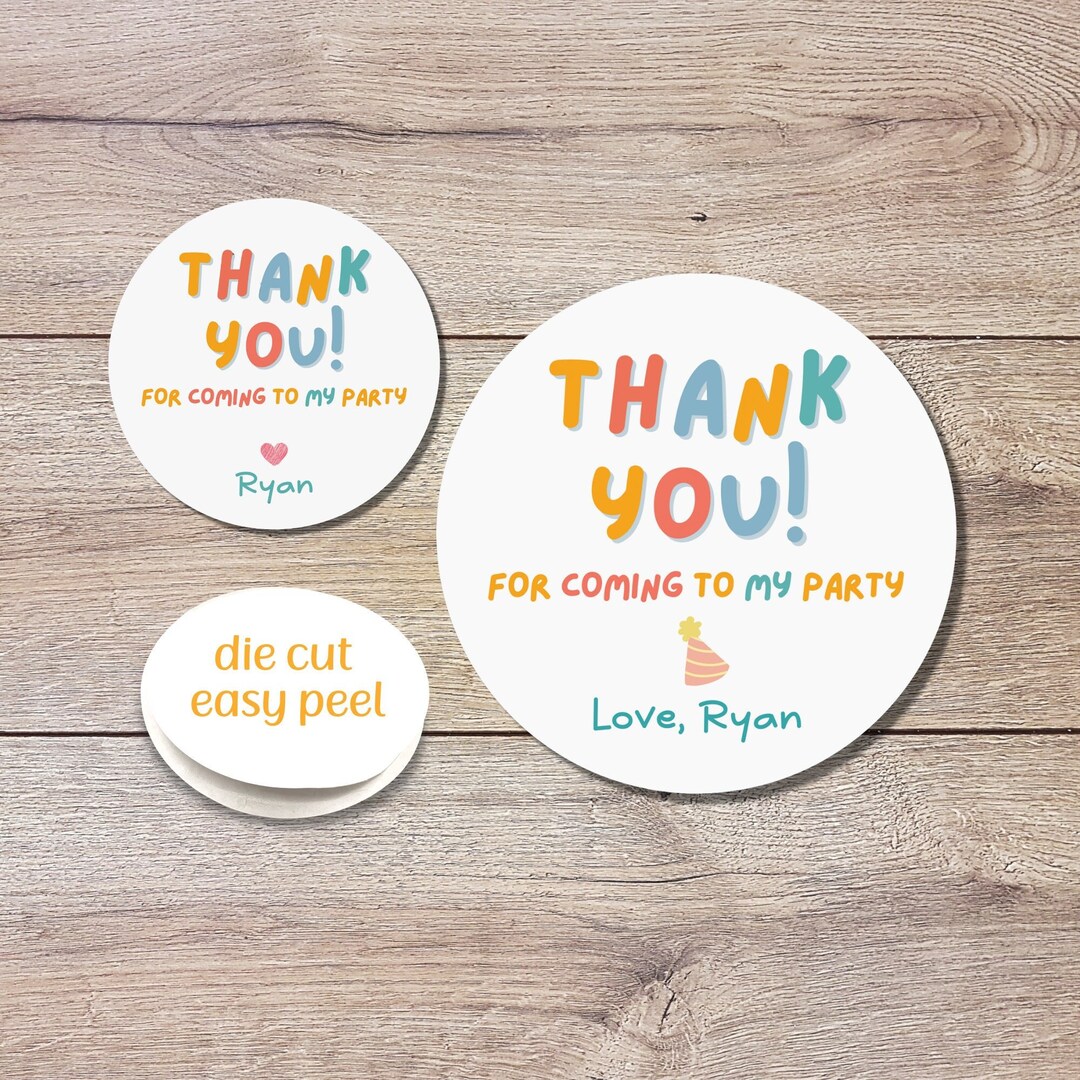 Personalized Birthday Sticker Goody Bag Stickers Custom - Etsy