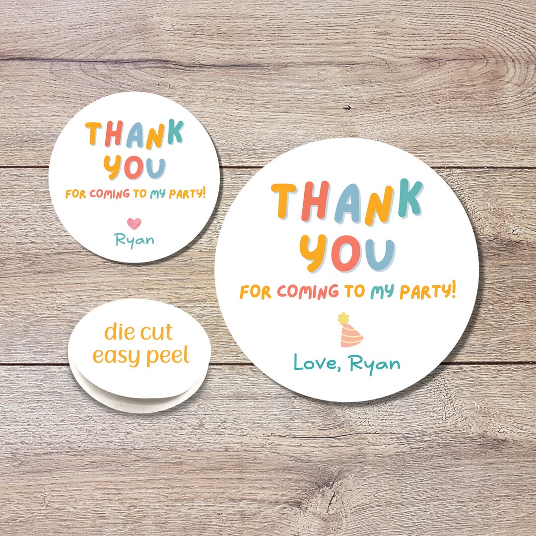Personalized Birthday Sticker, Goody Bag Stickers, Custom Birthday ...