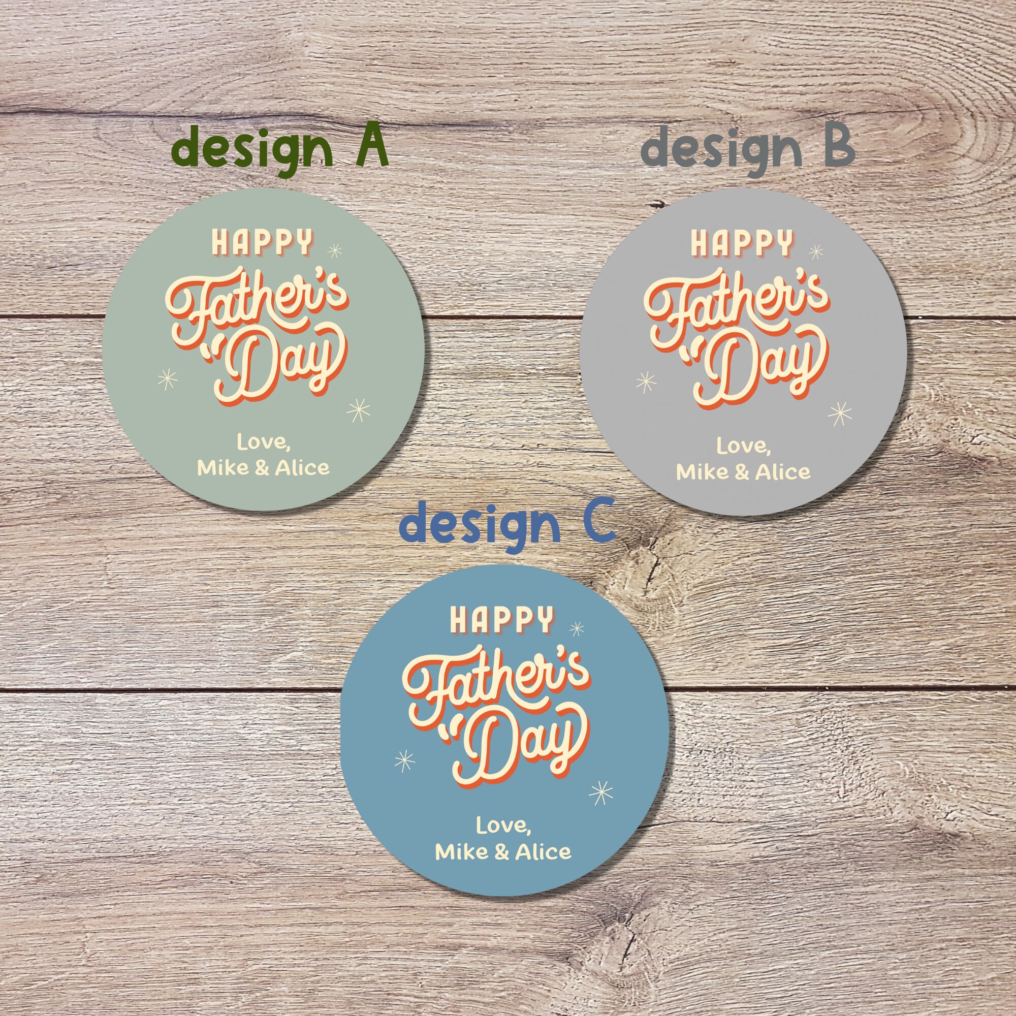 Personalized Father's Day Stickers, Father's Day Sticker, Custom Father ...