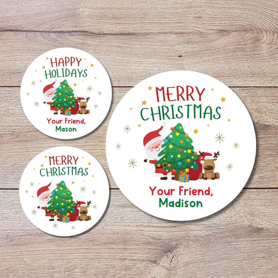 Personalized Christmas Stickers | Matte or Glossy Finish, Custom ...