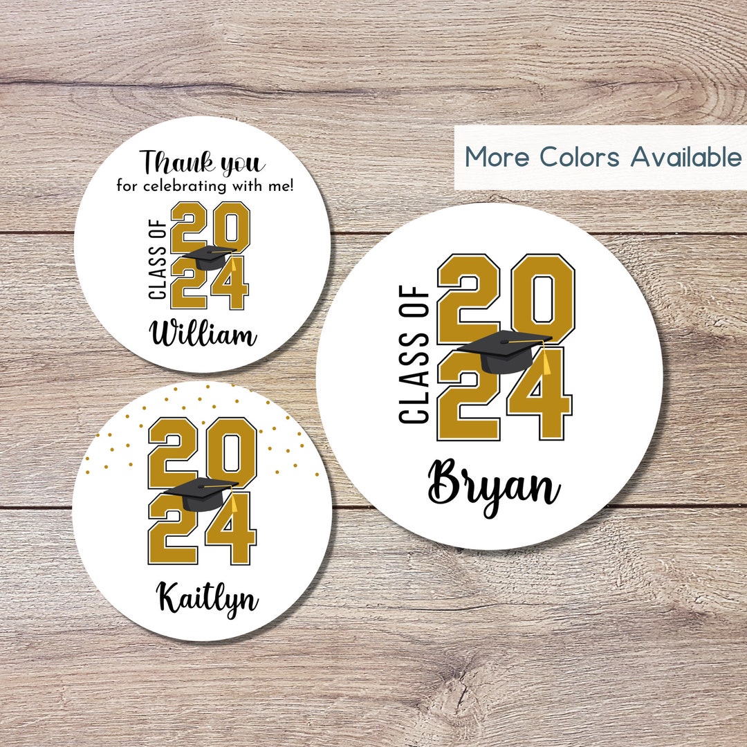 Personalized Graduation Stickers, Happy Graduation Labels, Custom ...