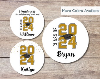 Custom Graduation Stickers Custom Thank You Stickers Graduation Party ...