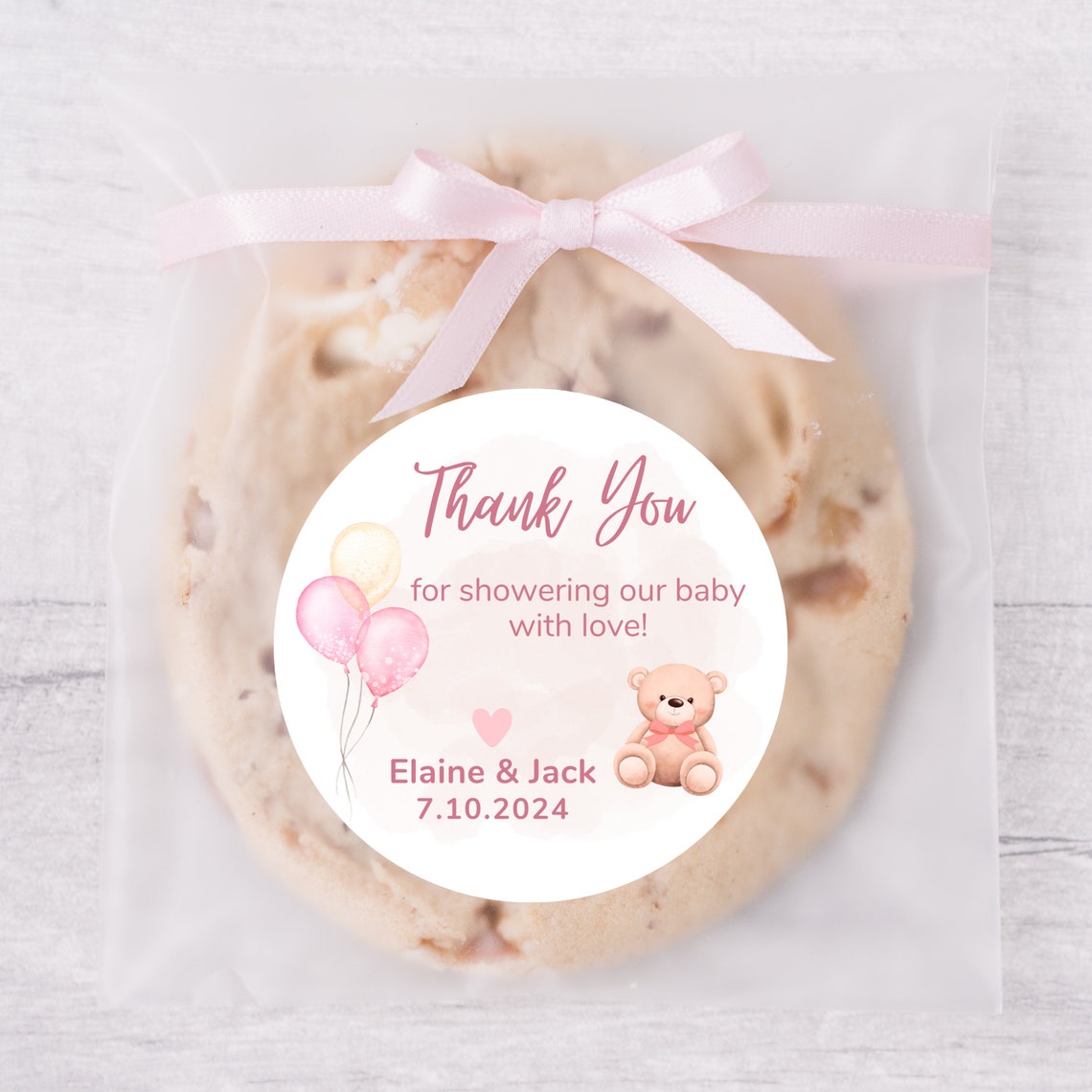 Personalized Baby Shower Stickers, Custom Thank You for Showering Our ...