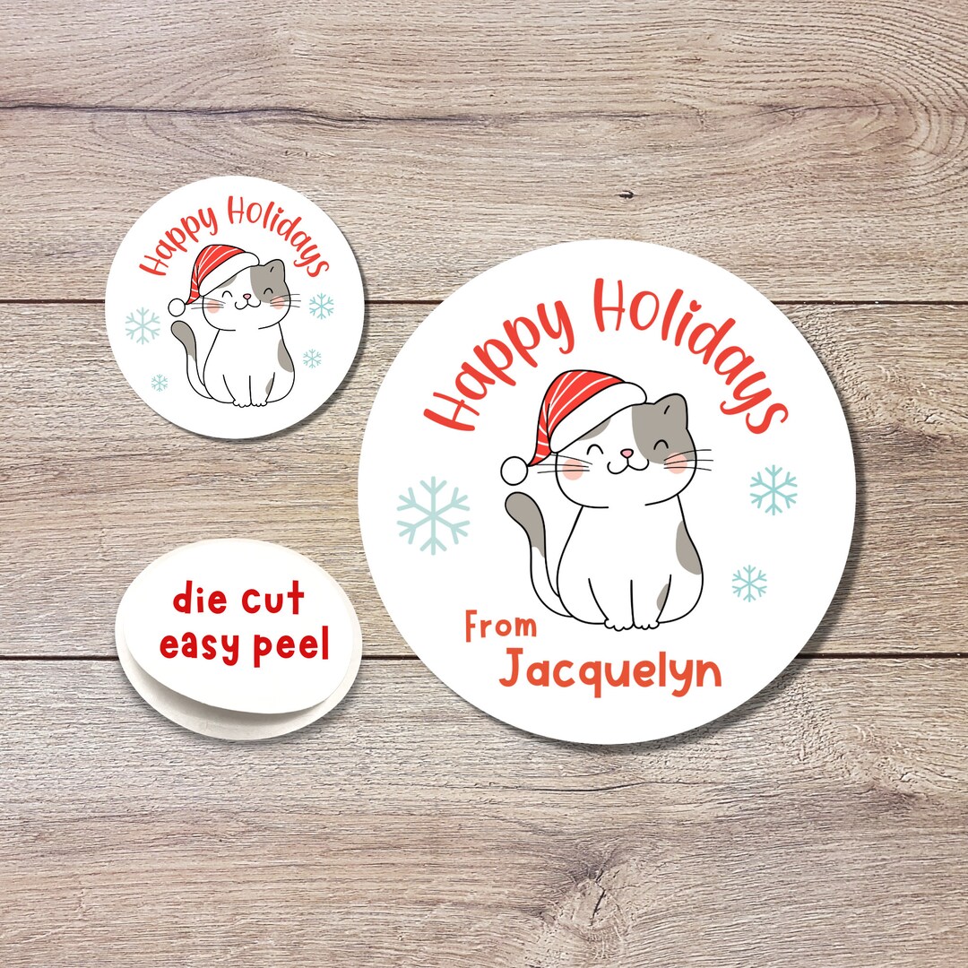 Personalized Christmas Stickers | Matte or Glossy Finish, Custom ...