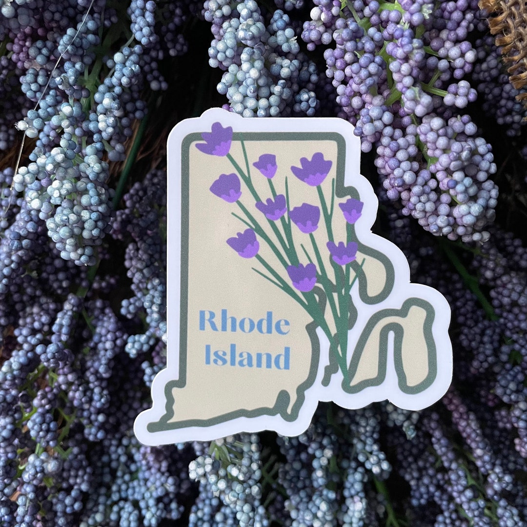 Rhode Island State Flower Vinyl Sticker Blue Violet Glossy - Etsy