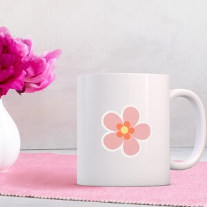 Pink Flowers Vinyl Sticker Set of 6, Flower Pack, 1" 1.5"or 2", Laptop ...