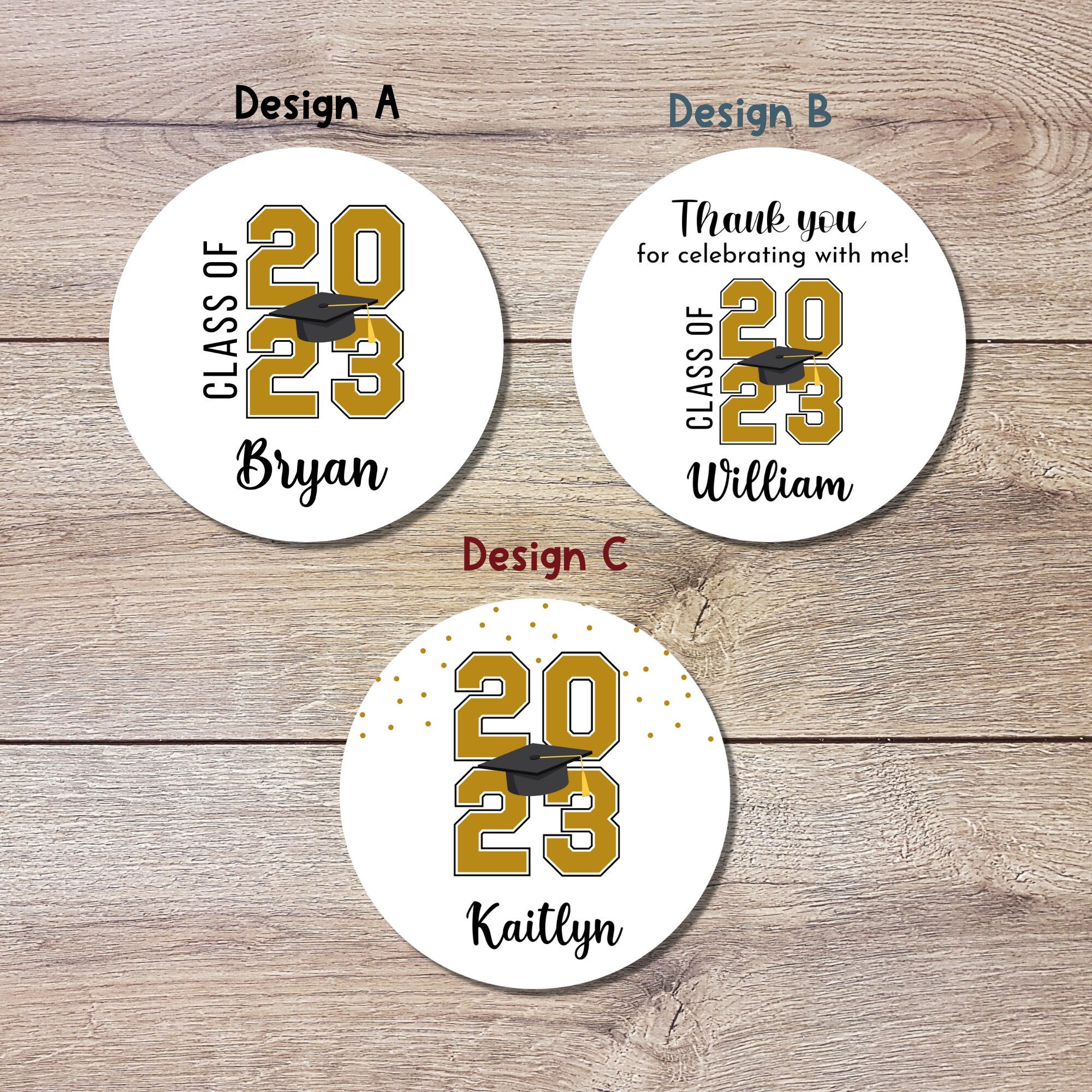 Personalized Graduation Stickers Happy Graduation Labels - Etsy