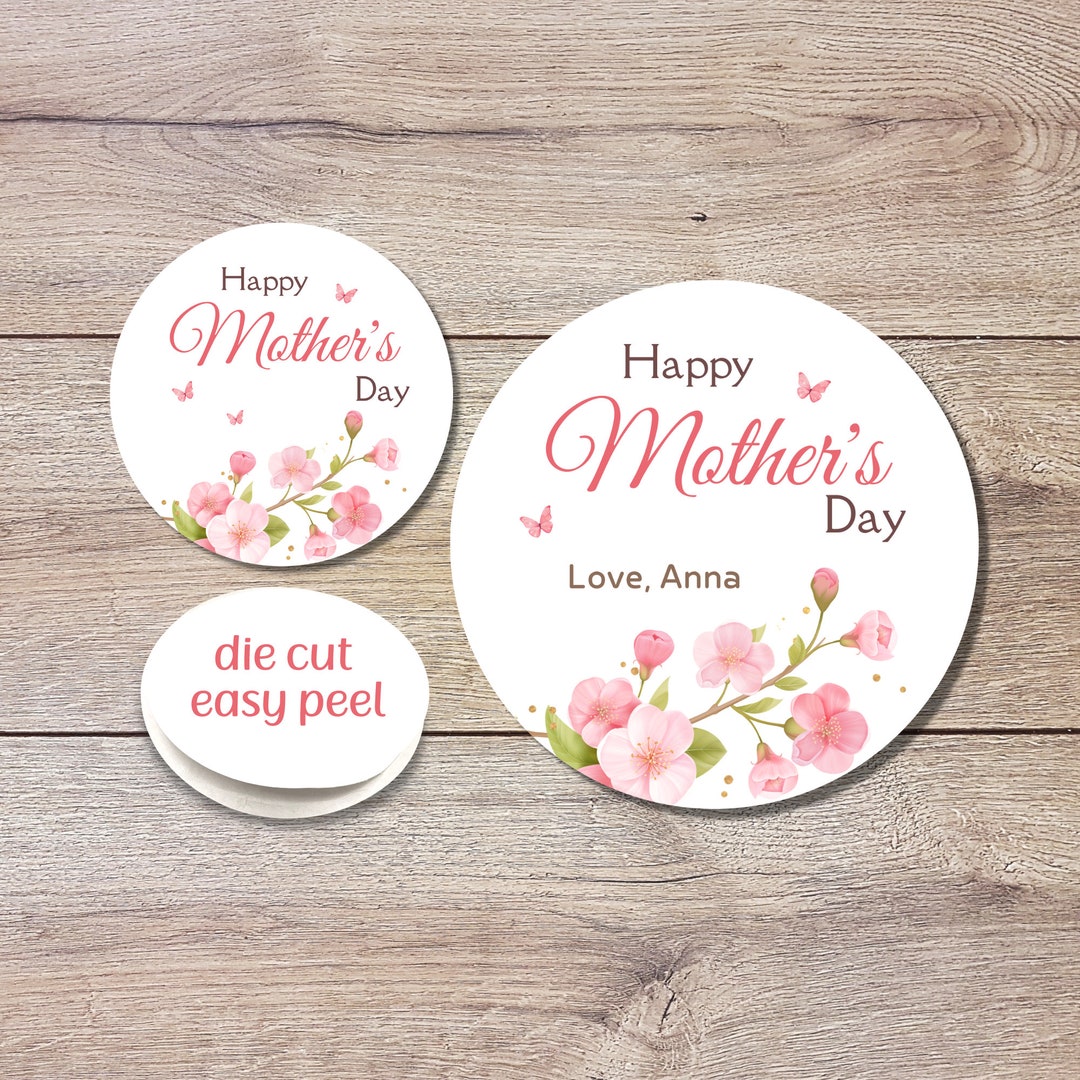 Personalized Mother's Day Stickers, Mother's Day Labels, Custom Mother ...