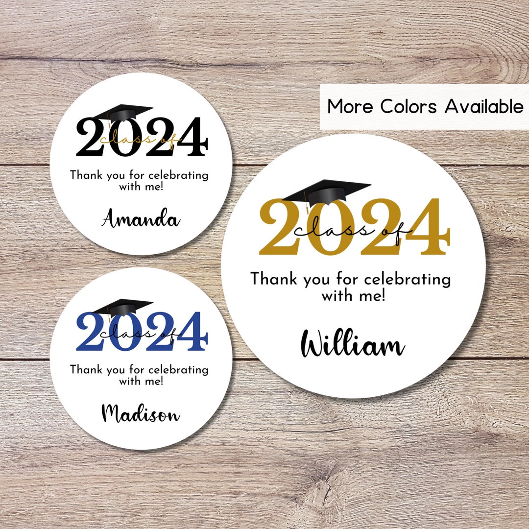 Personalized Graduation Stickers, Happy Graduation Labels, Custom ...