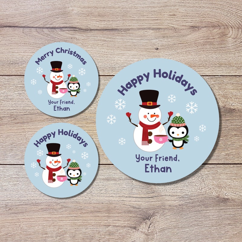 Happy Holidays Stickers - Etsy