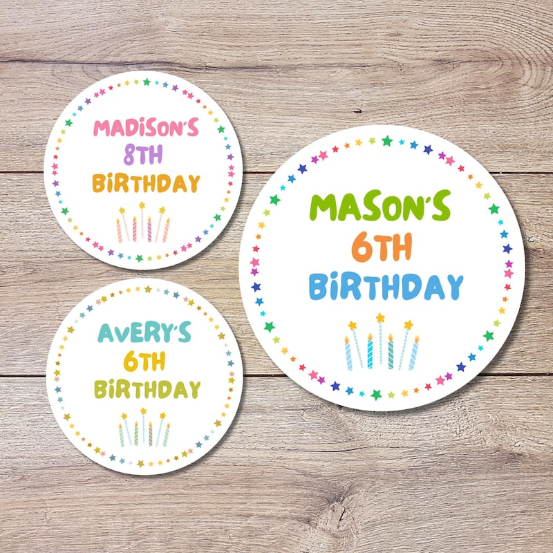 Happy Birthday Stickers - Etsy
