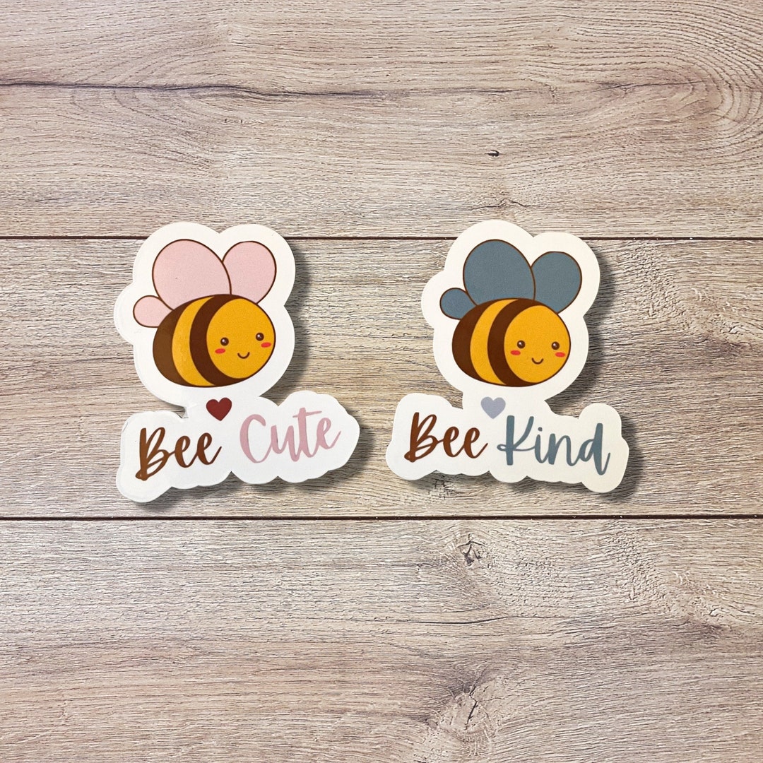 Bee Vinyl Stickers | Set of 2 Stickers | Glossy Finish | Bee Sticker ...