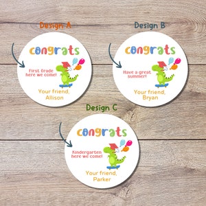 Personalized Kindergarten Graduation Stickers, Happy Graduation Label ...