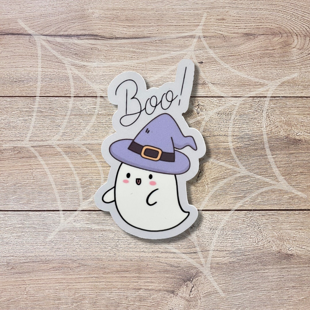 Boo Ghost Sticker | Glossy Finish | Halloween Sticker | Silly Ghost ...