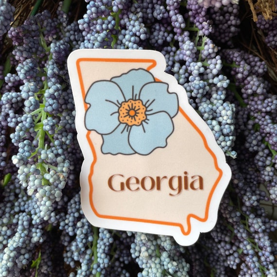 Georgia State Flower Vinyl Sticker Cherokee Rose Glossy or | Etsy