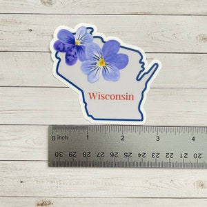 Wisconsin State Flower Vinyl Sticker | Blue Violet | Glossy or Matte ...