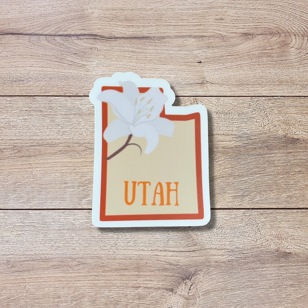 Utah State Flower Vinyl Sticker | Sego Lily | Glossy or Matte Finish ...