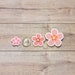 Pink Flowers Vinyl Sticker Set of 6, Flower Pack, 1" 1.5"or 2", Laptop ...