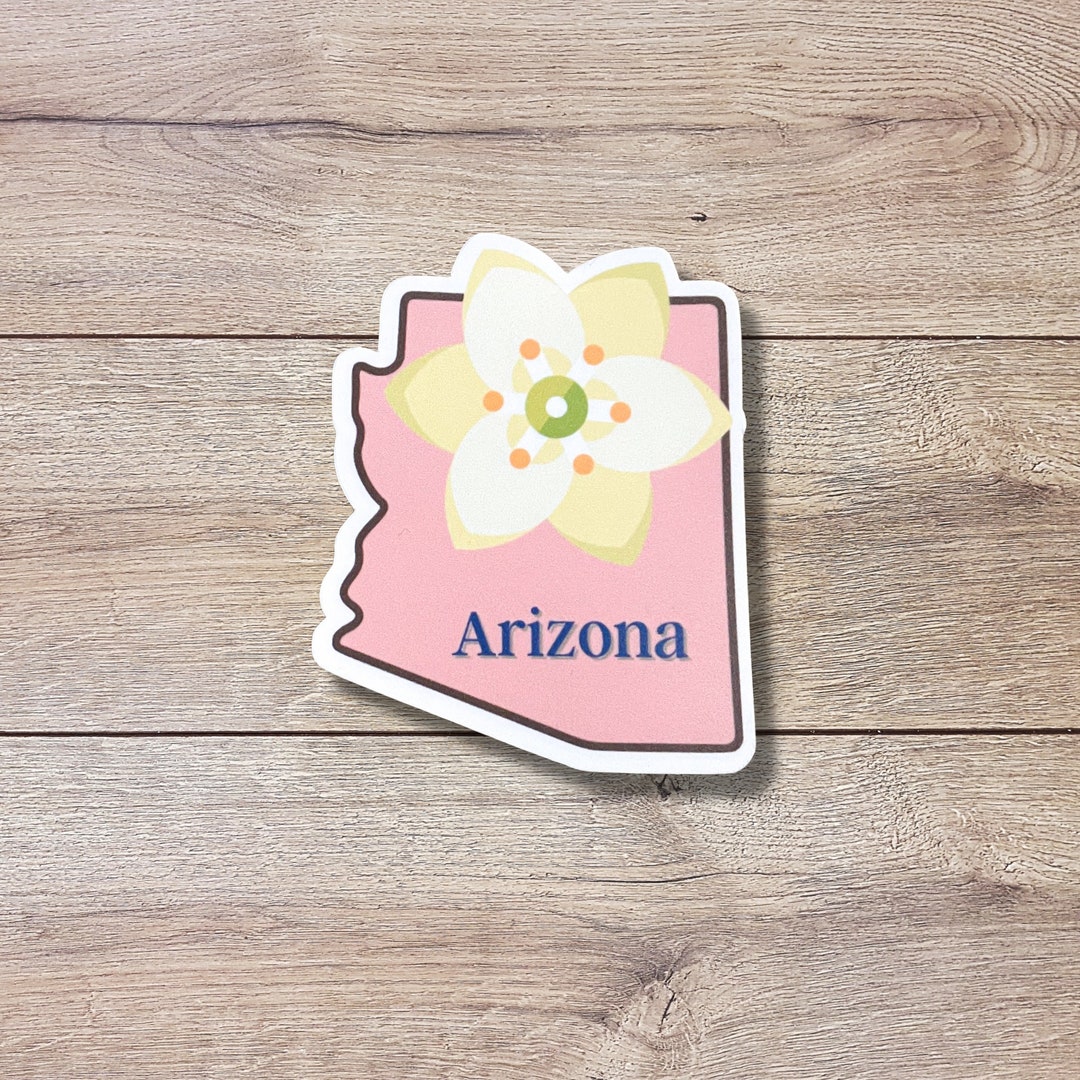Arizona State Flower Vinyl Sticker | Saguaro Flower | Glossy or Matte ...