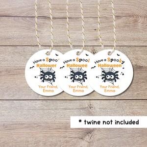 Personalized Halloween Gift Tags, Matte Finish, Halloween Goody Bag ...