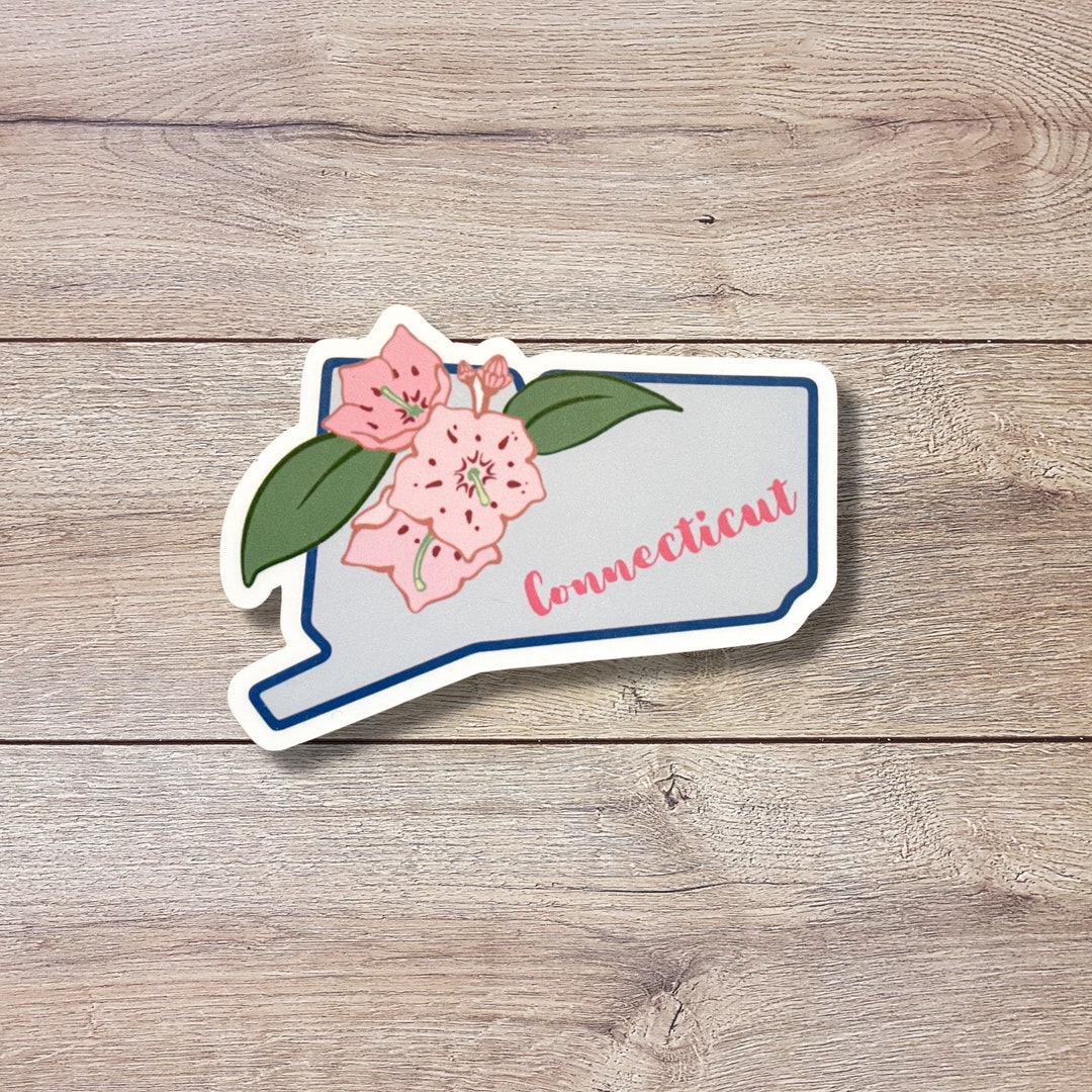 Connecticut State Flower Vinyl Sticker | Mountain Laurel | Glossy or ...