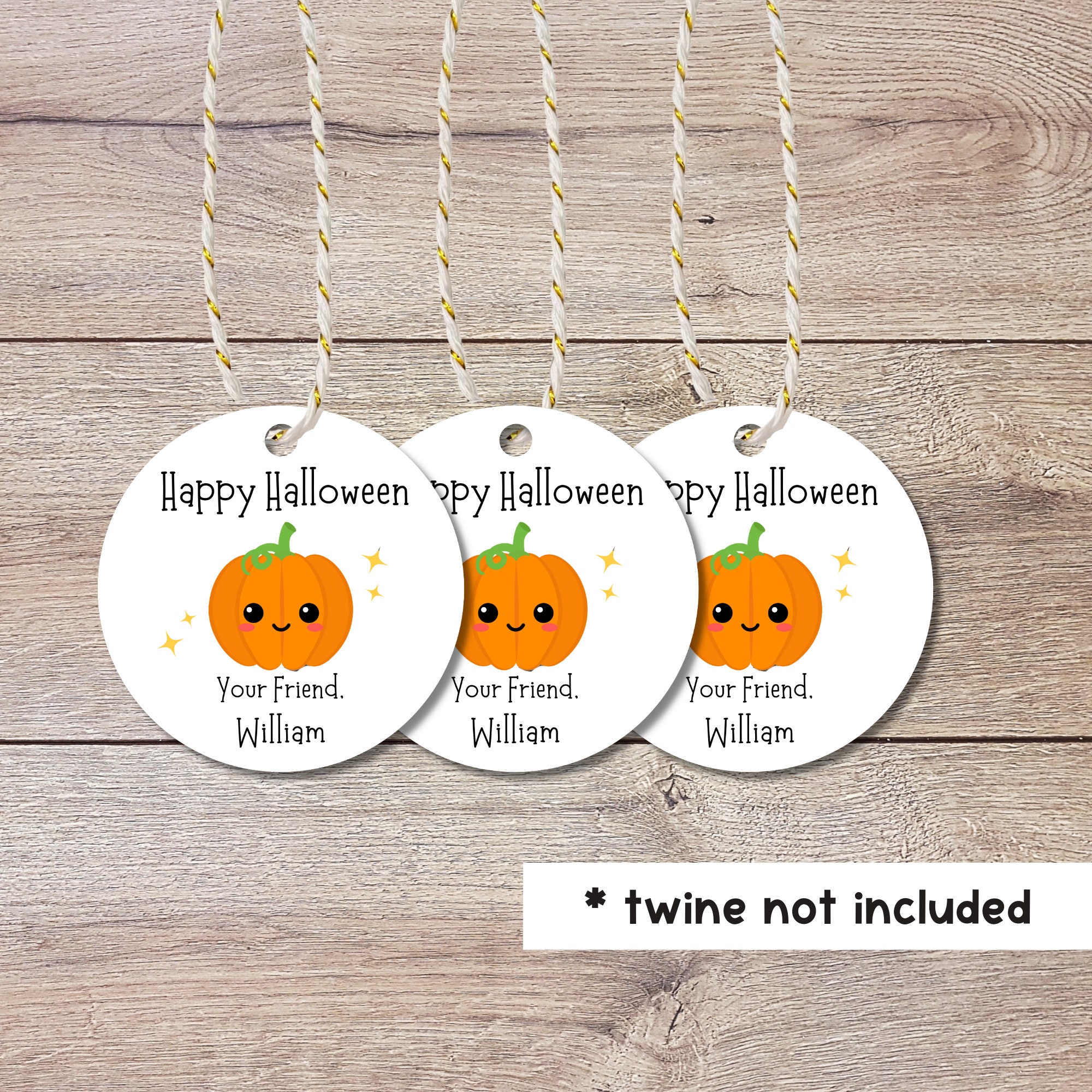 Personalized Halloween Gift Tags, Matte Finish, Halloween Goody Bag ...