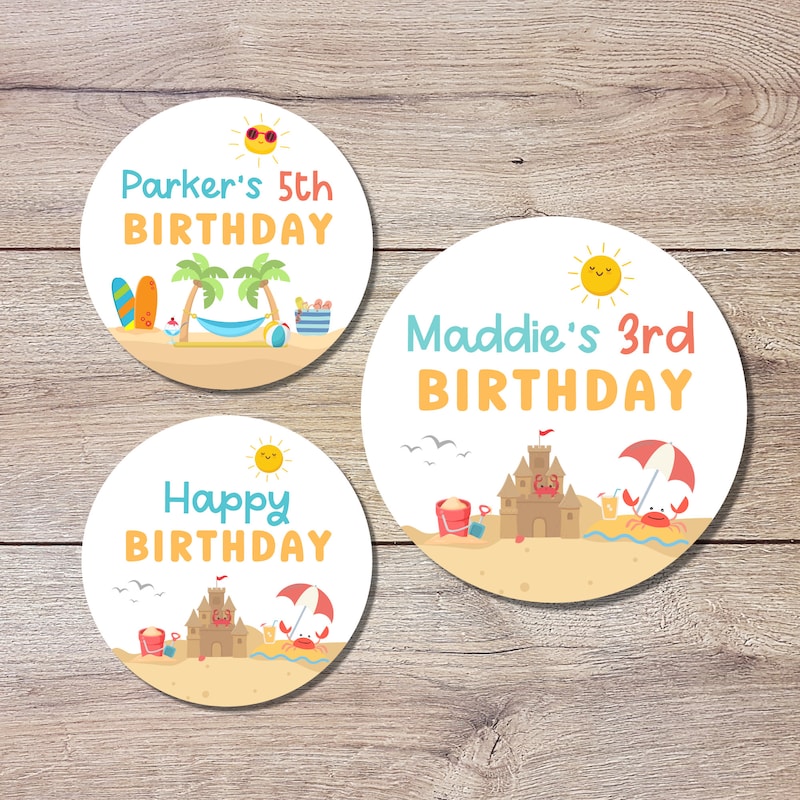 Personalised Beach Stickers - Etsy