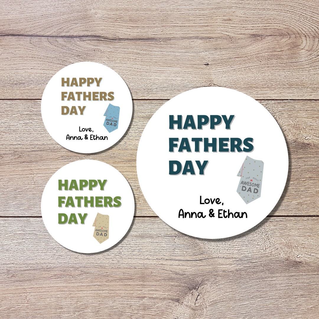 Personalized Father's Day Stickers, Father's Day Sticker, Custom Father ...