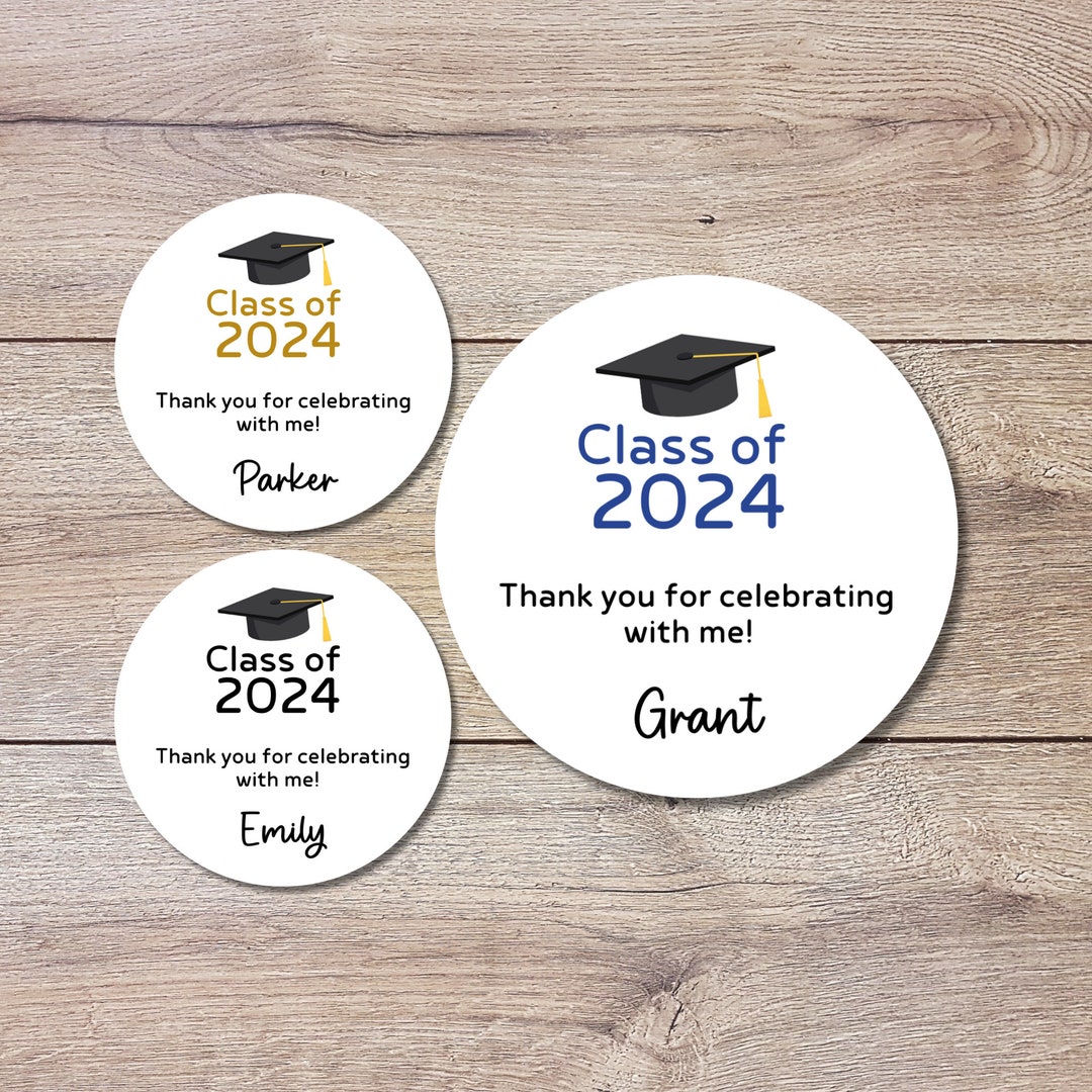 Personalized Graduation Stickers, Happy Graduation Labels, Custom ...