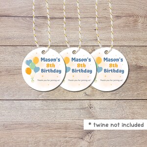 Personalized Birthday Gift Tags, Matte Finish, Happy Birthday Favor ...