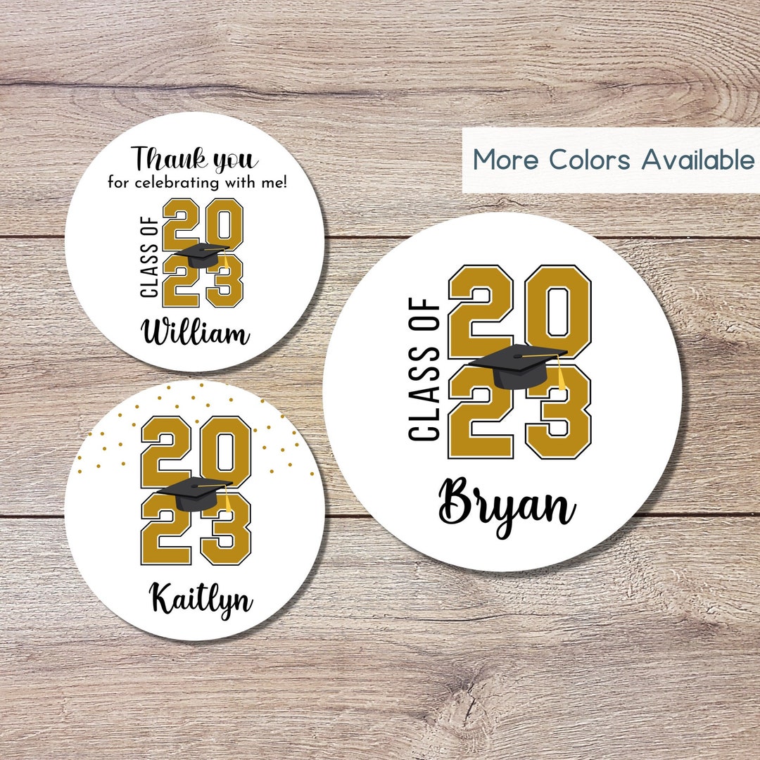 Personalized Graduation Stickers Happy Graduation Labels - Etsy