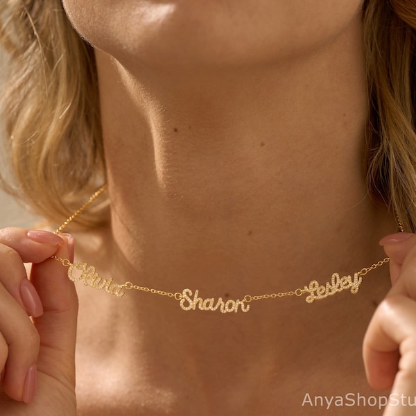Diamond Name Jewelry - Etsy