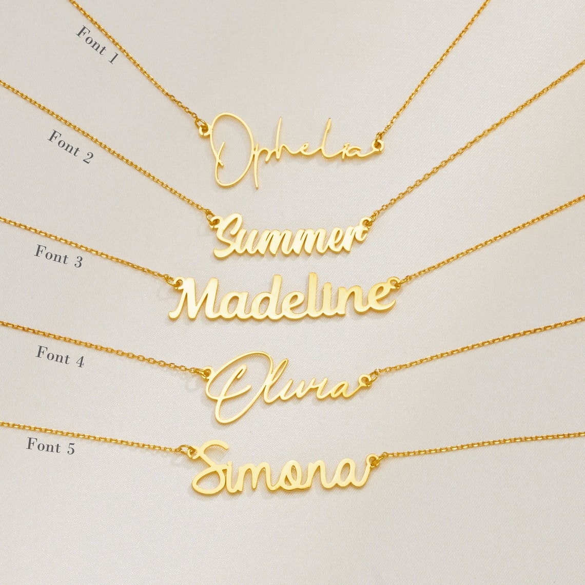 Custom Name Necklace 18K Gold Plated Name Necklace - Etsy.de