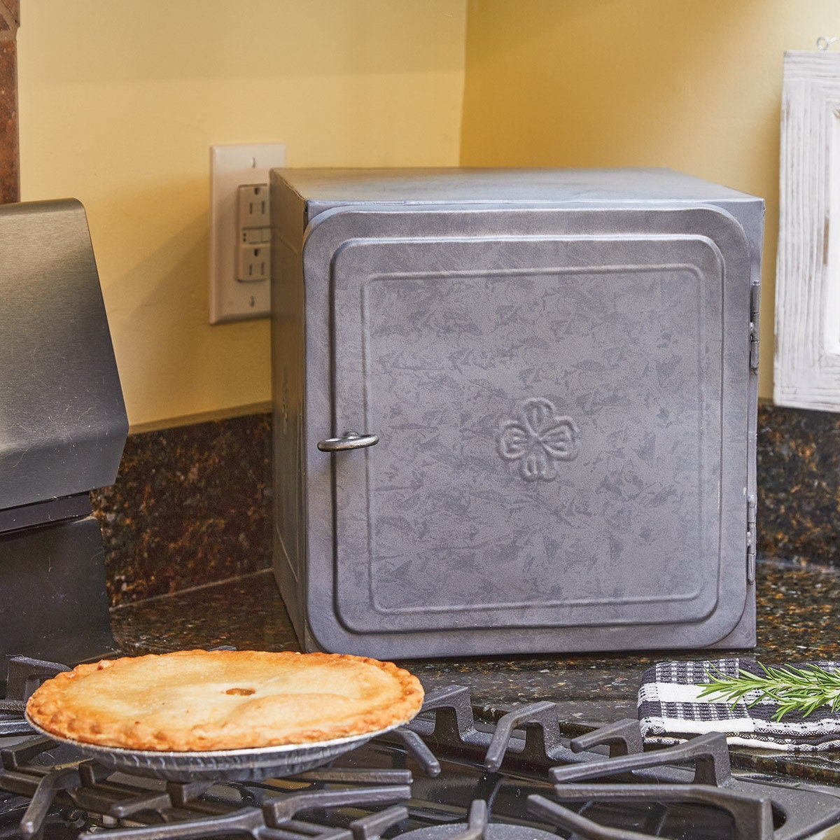 Vintage Metal Bread Box Star Black Star Galvanized - Etsy