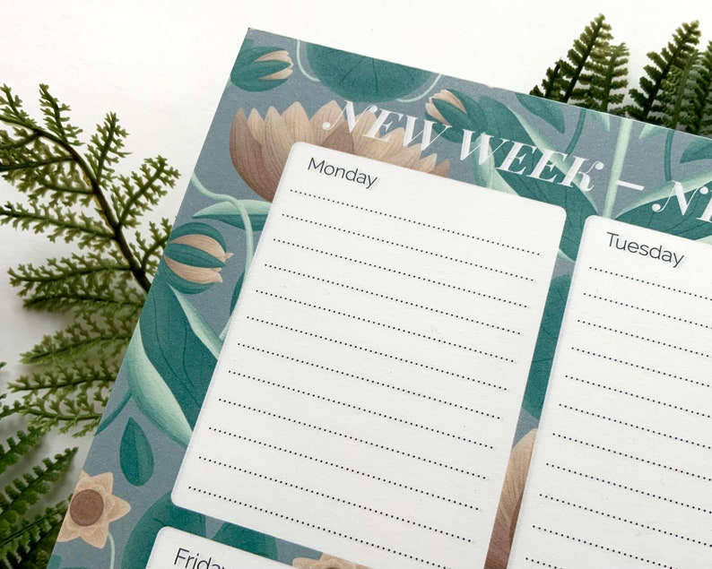 Weekly Planner Block DIN A4 Natural Paper | Planner Block 50 Sheets ...