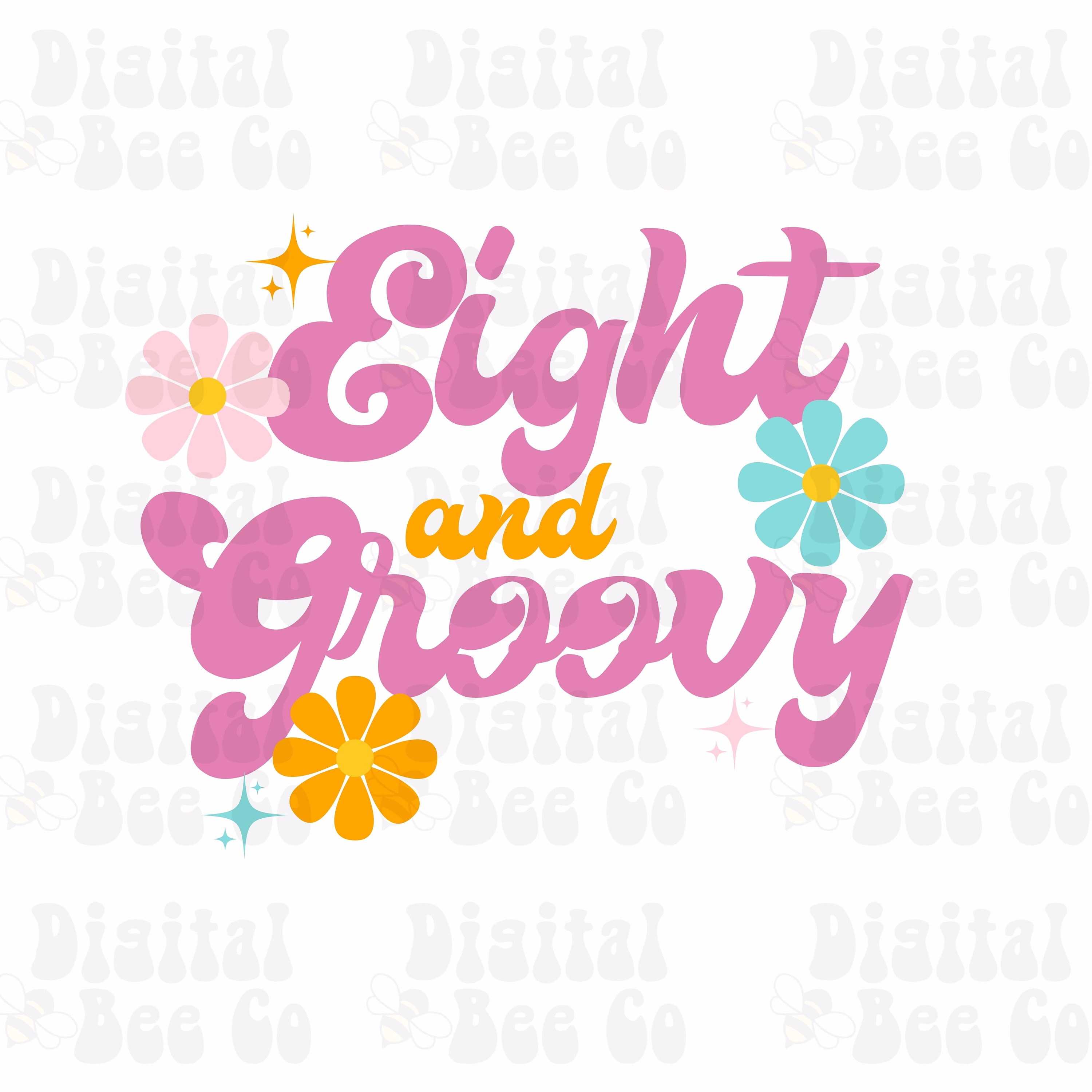 Eight and Groovy SVG PNG Birthday Shirt | Etsy