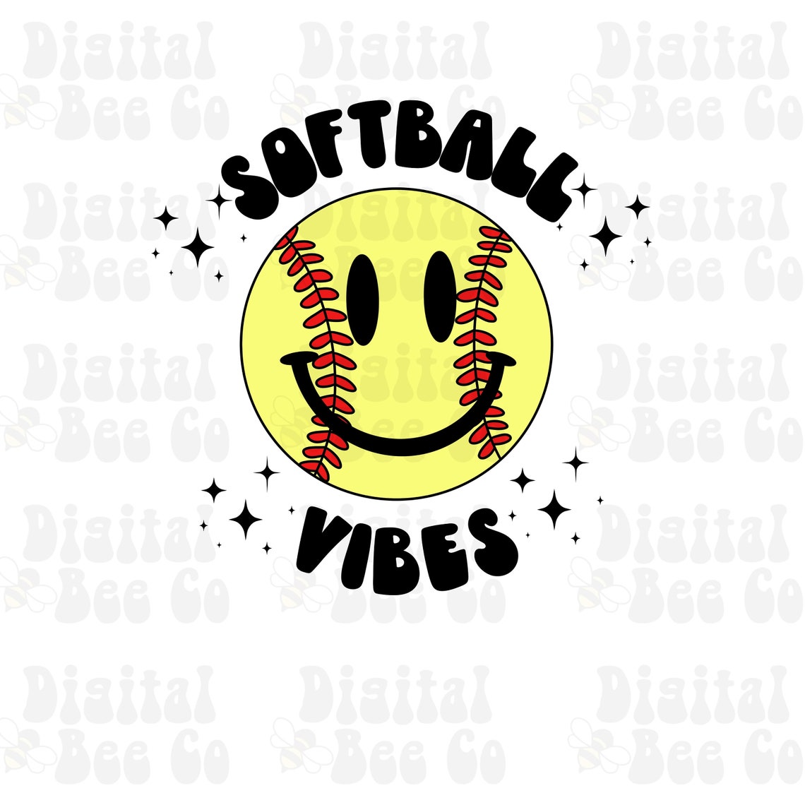 Softball Vibes PNG, Softball Vibes Sublimation, Retro Softball Vibes ...