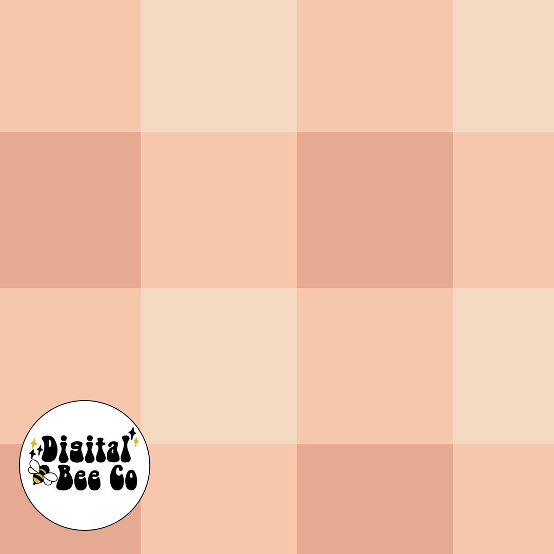 Boho Pink Cream Gingham Seamless Pattern, Digital Paper, Repeating ...