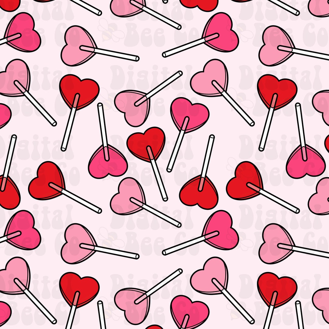 Valentines Day Seamless Pattern, Heart Candy Seamless File, Heart ...