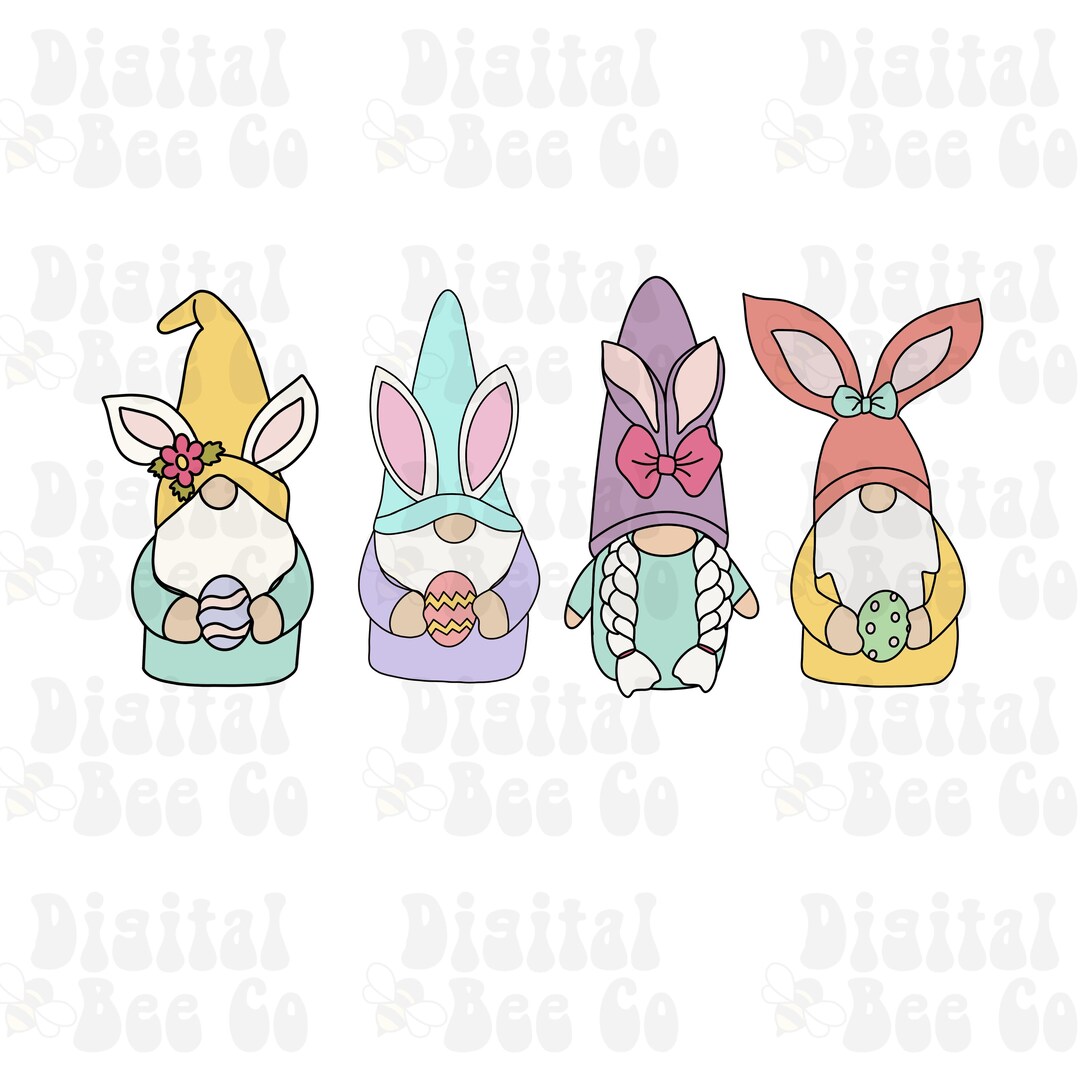 Easter Gnome Clipart, Gnome Clip Art, Easter Gnomes PNG, Easter Clipart ...
