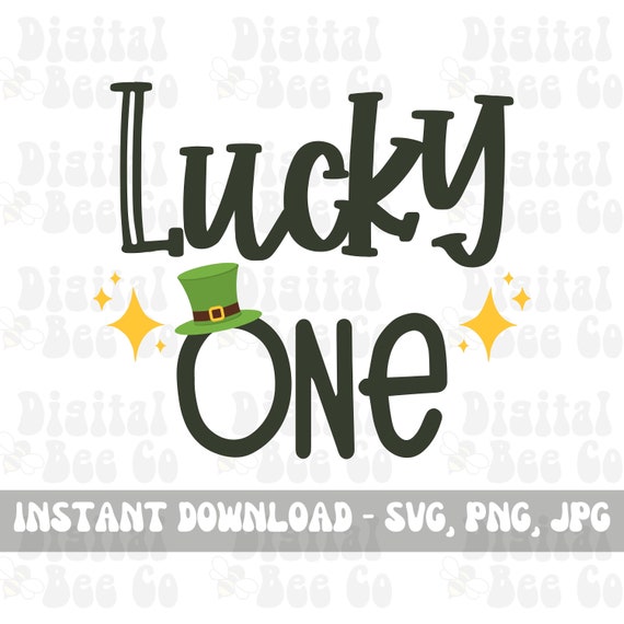 Lucky One Birthday Sublimation PNG SVG First Birthday Digital | Etsy