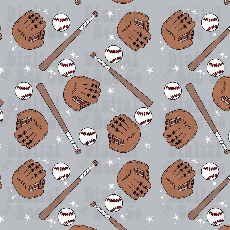 Seamless Baseball Pattern PNG Digital Sublimate Download - Etsy