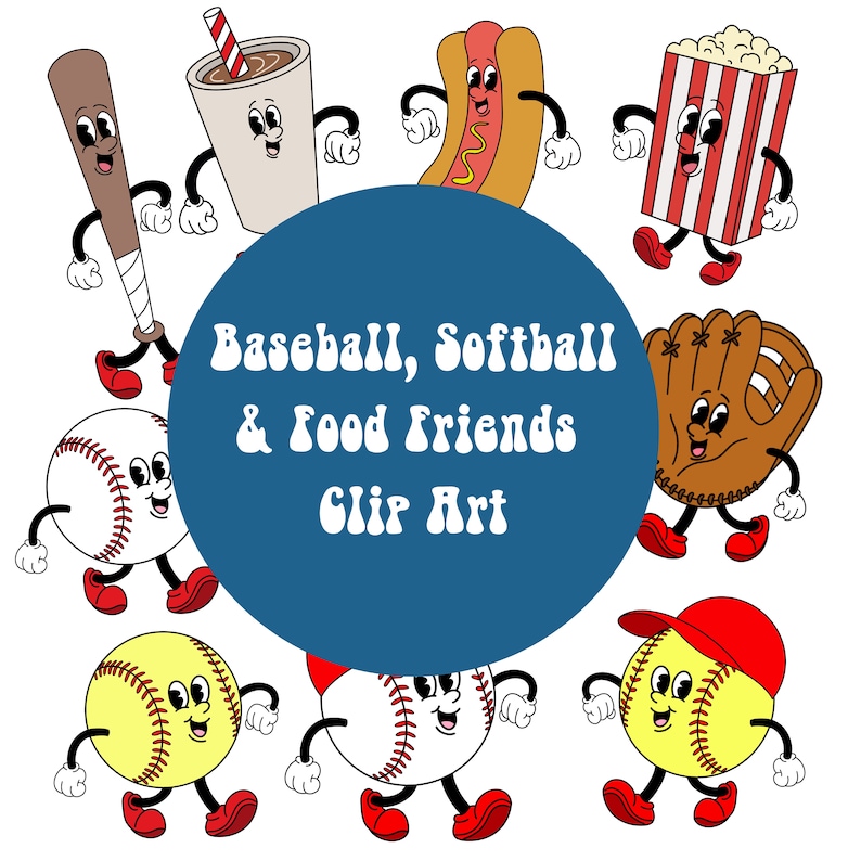 Retro Baseball Clip Art, Retro Baseball Cartoon Png, Baseball Clip Art ...