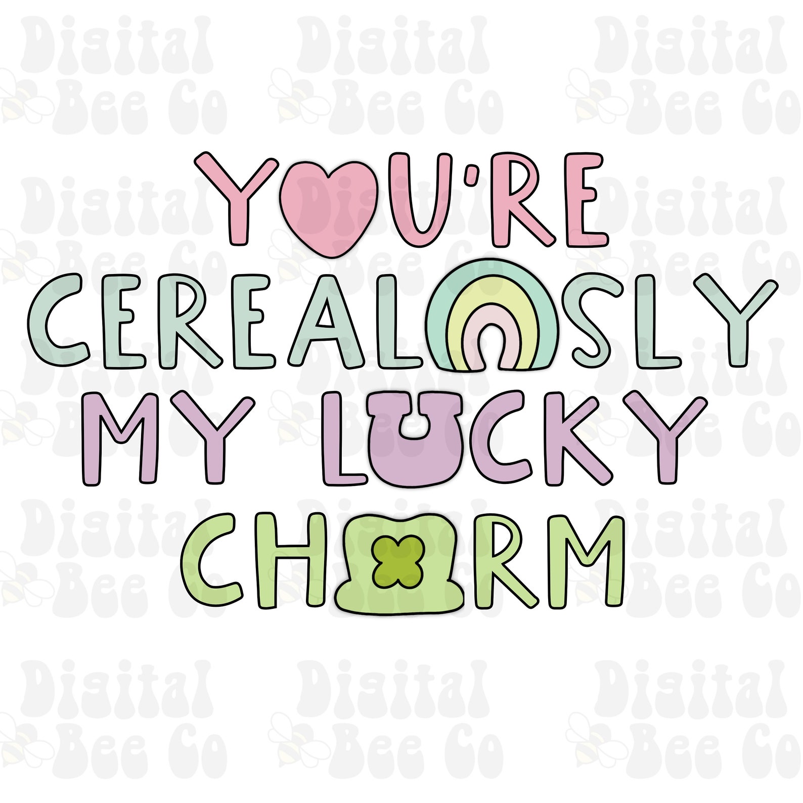 You're Cereal-sly My Lucky Charm PNG SVG - Etsy