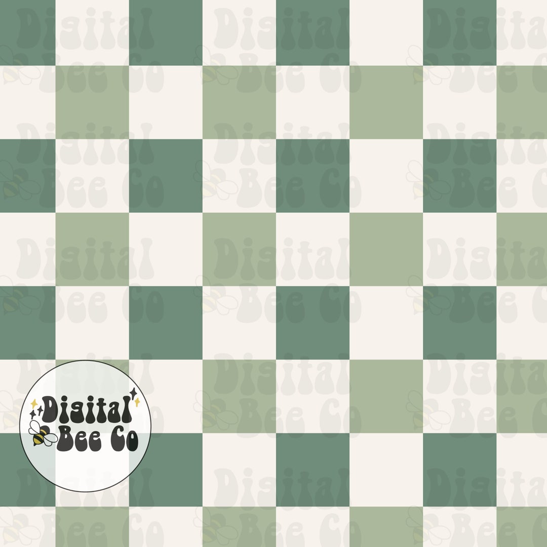 Green Checkers Seamless Pattern, Checkered Digital Paper, St Patricks ...