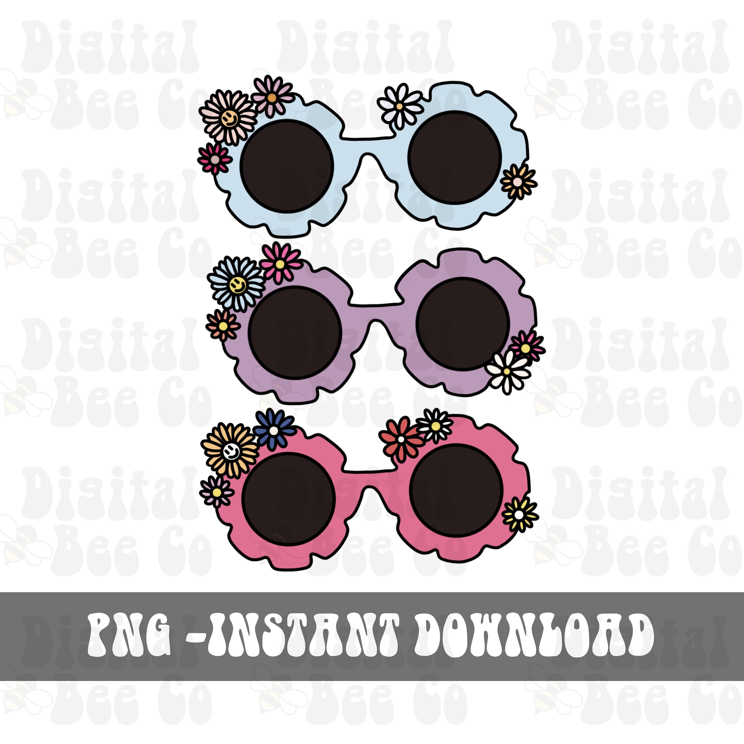 Boho Sunglasses Clip Art Png Hippie Sunglasses Clip Art Png Etsy España