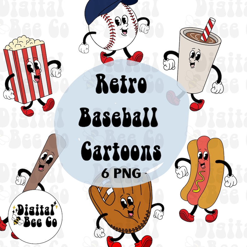 Retro Baseball Clip Art, Retro Baseball Cartoon Png, Baseball Clip Art ...