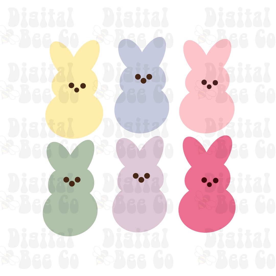 Easter Peeps PNG Clip Art, Bunny Peeps PNG Clipart, Digital Download ...