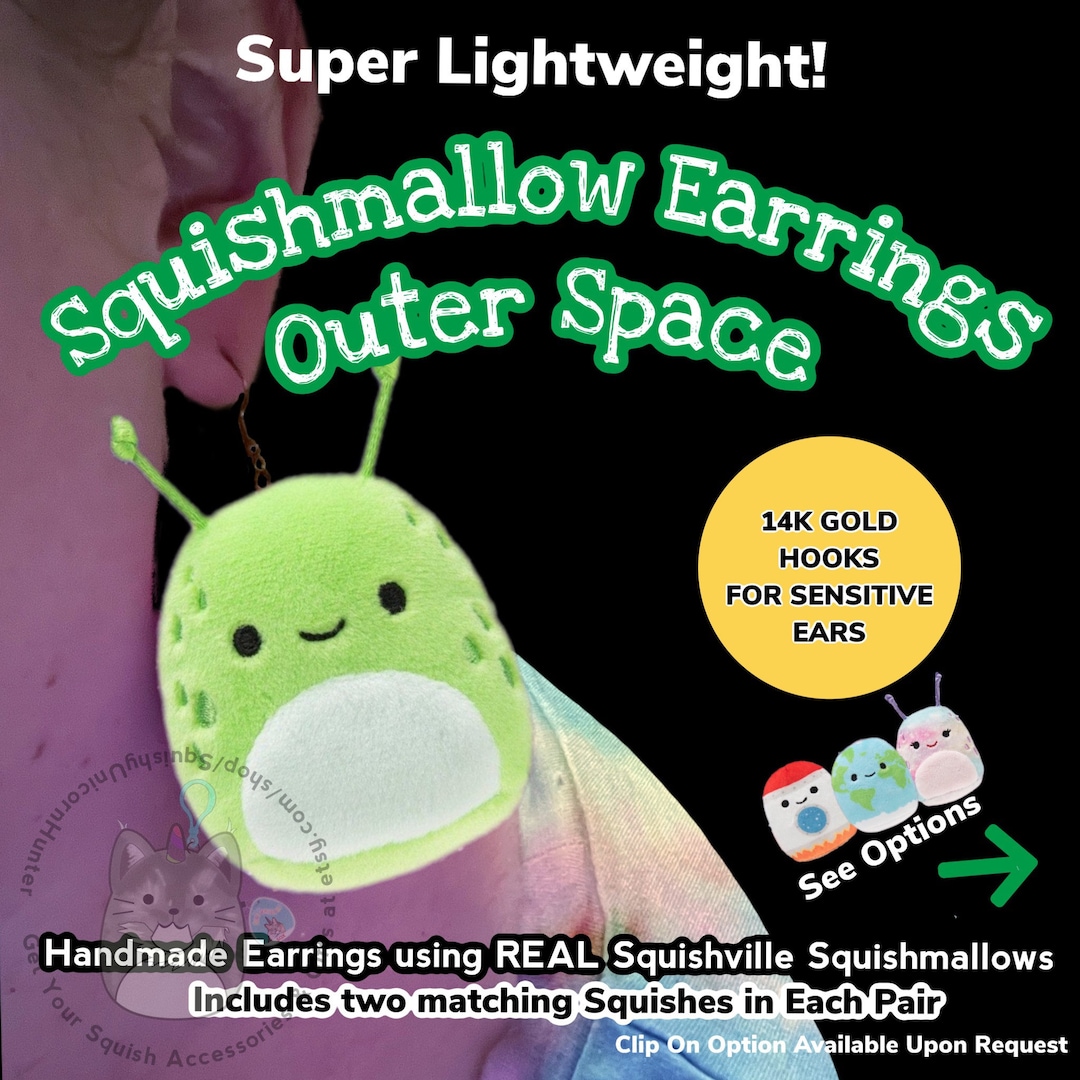 RESTOCKED! Outer Space! Squishmallow Earrings - 2” Squishville Earrings ...