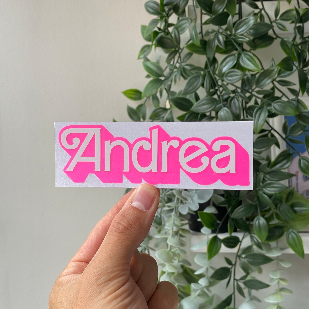 Custom Name Pink Theme Text | Vinyl Decal | up to 20CM Wide Custom Car ...